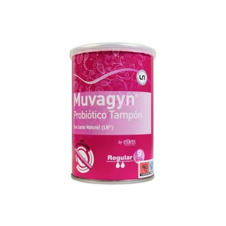 MUVAGYN PROBIOTICO TAMPON VAGINAL 9 UNIDADES REGULAR CON APLICADOR