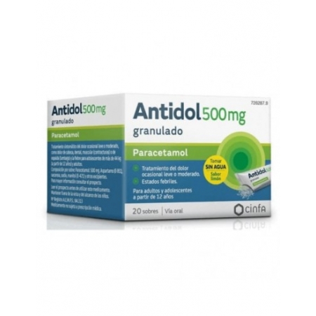 ANTIDOL 500 MG 20 SOBRES SOLUCION ORAL 5 ML