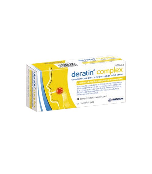 DERATIN COMPLEX 30 COMPRIMIDOS PARA CHUPAR MIEL