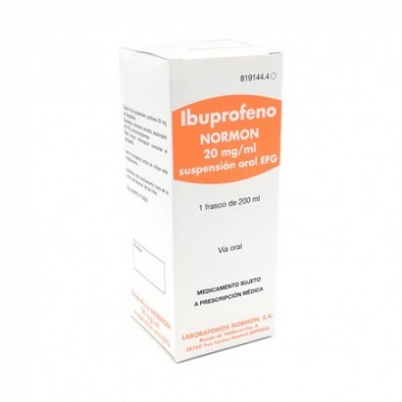 IBUPROFENO NORMON EFG 40 MG/ML SUSPENSION ORAL 150 ML
